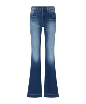 Liu Jo High Waist Flare Jeans With Rhinestone Embellishments