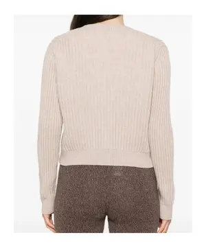 ALLUDE Long Sleeve Ribbed Cardigan