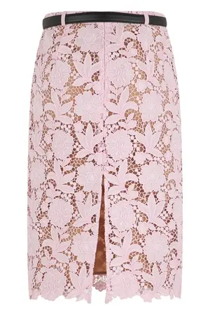 SELF-PORTRAIT Floral Lace Pencil Skirt