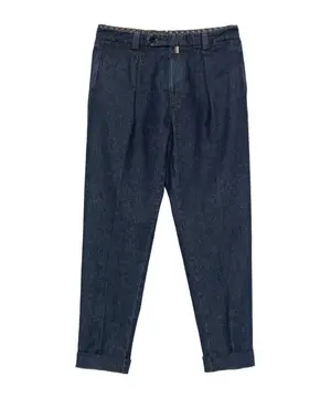 BERWICH Pleated Turned-up Trousers - Black