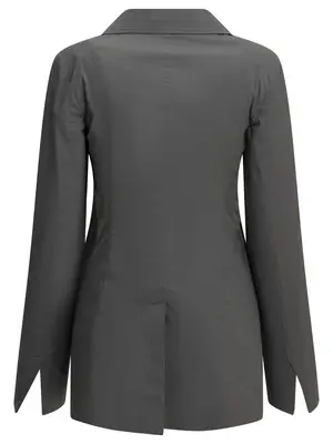 Miu Miu Washed Stretch Poplin Jacket - Iron-gray