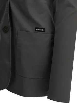 Miu Miu Washed Stretch Poplin Jacket - Iron-gray