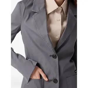 Miu Miu Washed Stretch Poplin Jacket - Iron-gray