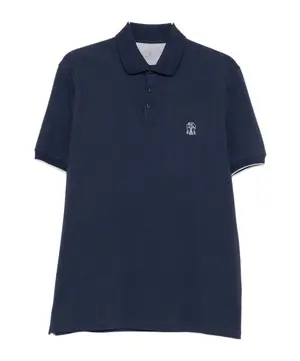 Brunello Cucinelli Logo-embroidered Polo Shirt