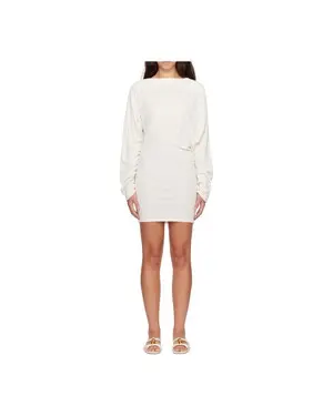 Jacquemus Draped Open-back Mini Dress - White