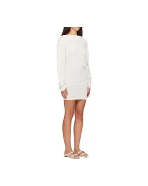 Jacquemus Draped Open-back Mini Dress - White