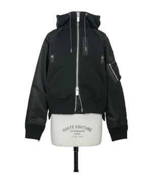 Sacai Sponge Sweat Bomber Hoodie