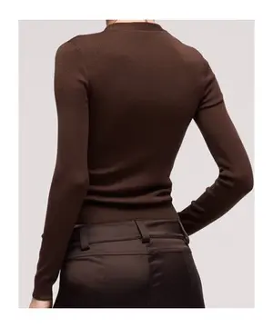 Gucci Fine Rib Knit Wool Cardigan With Horsebit Detail - Dark Brown