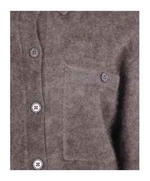 P.a.r.o.s.h Brushed Button-up Cardigan With Lapel Collar