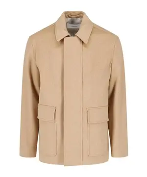 LARDINI Hidden Placket Short Coat