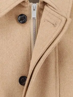 LARDINI Hidden Placket Short Coat