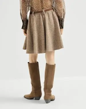 Brunello Cucinelli Wool-blend Skirt With An Elasticated Waist