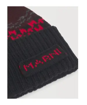 Marni Geometric Motif Beanie