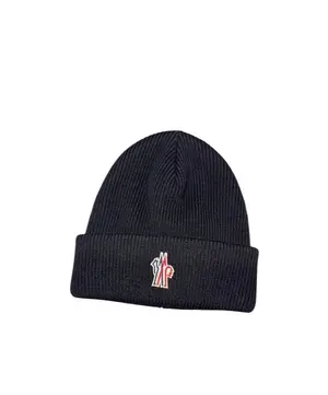 Moncler Logo Beanie - Black