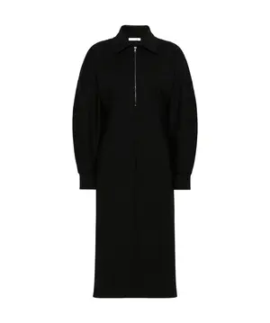 Max Mara Wool And Lyocell Jersey Dress - Black
