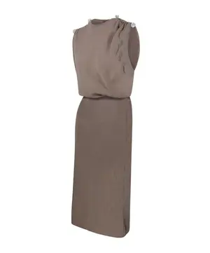 Giuseppe Di Morabito Embellished Knitted Midi Dress