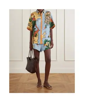 Farm Rio Tropical Print Drawstring Shorts - Multicolour