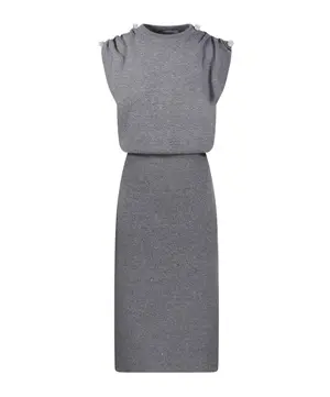 Giuseppe Di Morabito Embellished Knitted Midi Dress