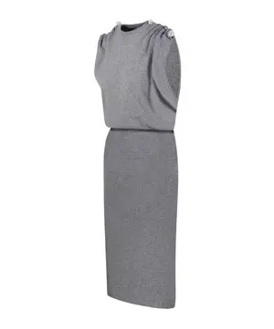 Giuseppe Di Morabito Embellished Knitted Midi Dress