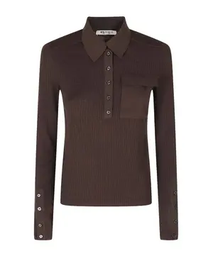 Ports 1961 Long-sleeve Knitted Polo Shirt