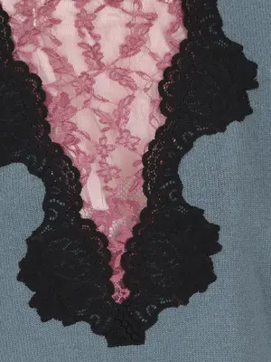Valentino Garavani Long-sleeved Knitwear With Lace Neckline