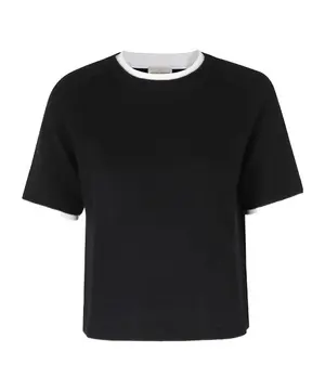 SEMICOUTURE Crew-neck Short Sleeve Sweater