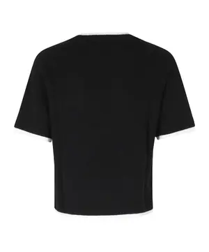 SEMICOUTURE Crew-neck Short Sleeve Sweater