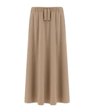 Herno Resort Skirt In Cashmere-feel Flannel - Chantilly