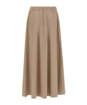Herno Resort Skirt In Cashmere-feel Flannel