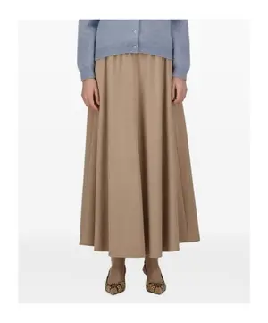 Herno Resort Skirt In Cashmere-feel Flannel