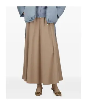 Herno Resort Skirt In Cashmere-feel Flannel