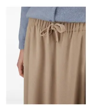 Herno Resort Skirt In Cashmere-feel Flannel