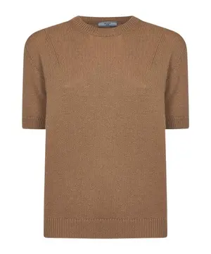 Prada Cashmere Sweater With Embellished Scarf