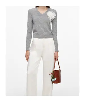 SELF-PORTRAIT Flower Wool Jumper