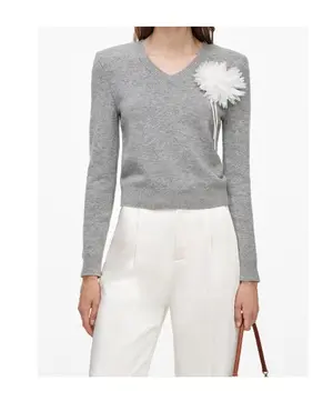 SELF-PORTRAIT Flower Wool Jumper