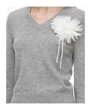 SELF-PORTRAIT Flower Wool Jumper