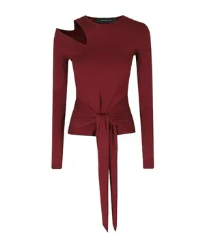 Federica Tosi Cut-out Sash Top - Red