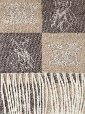 Max Mara Checked Teddy Motif Scarf
