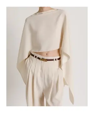 Alberta Ferretti Asymmetrical High-low Fluid Cape