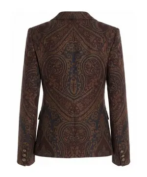 Etro Single-breasted Wool-blend Jacquard Jacket With Paisley Motif