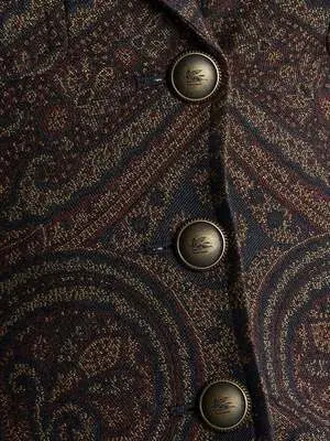 Etro Single-breasted Wool-blend Jacquard Jacket With Paisley Motif