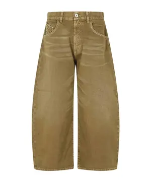 Attico Casual Trousers With Belt Loops - Green Brush
