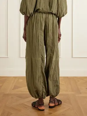 Simkhai Wide-leg Crinkled Jogger Pants - No