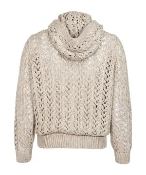 Eleventy Drawstring Hood Knit Top