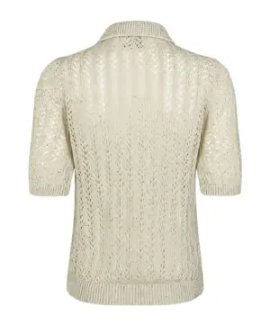 Eleventy Open-knit Short-sleeve Cardigan
