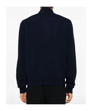 LARDINI Ribbed-knit Panelled Jacket