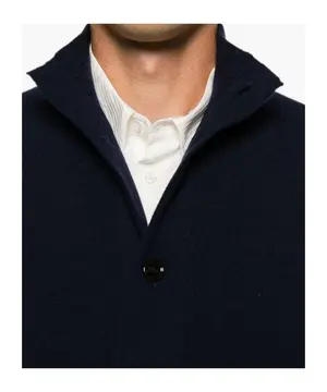 LARDINI Ribbed-knit Panelled Jacket