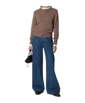 Extreme Cashmere Little Lamb Chai Cashmere Cardigan - Milk Tea