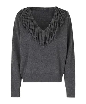 Federica Tosi Fringed Sweater - Black