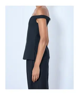 RÓHE Off-shoulder Sleeveless Top With Flared Hem